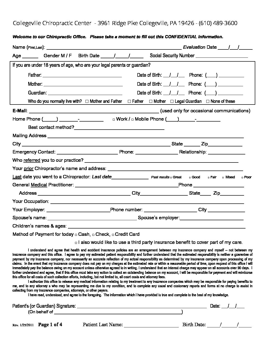 Adult-Health-History-Intake-Form1 | Collegeville Chiropractic